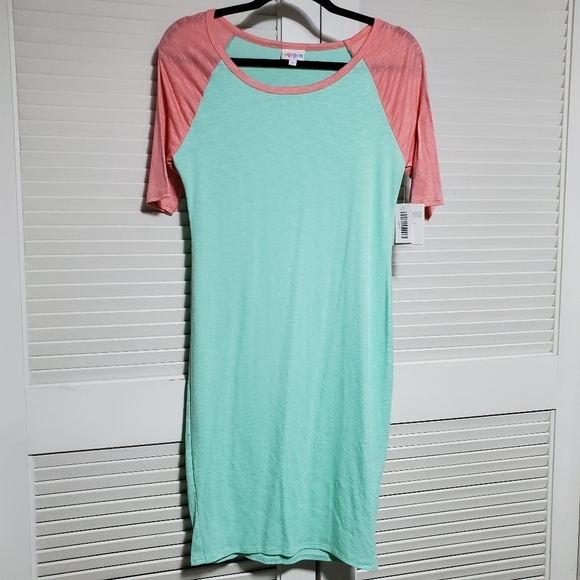 LuLaRoe | Dresses | Julia Mint Blue Coral Randy Bodycon Dress | Poshmark